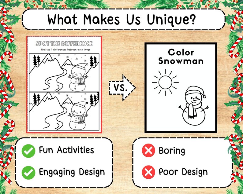 Kindergarten Christmas Activity Worksheets Preschool Printable games ...