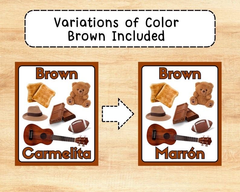 Spanish-english Bilingual Printable Educational Color Flashcards ...