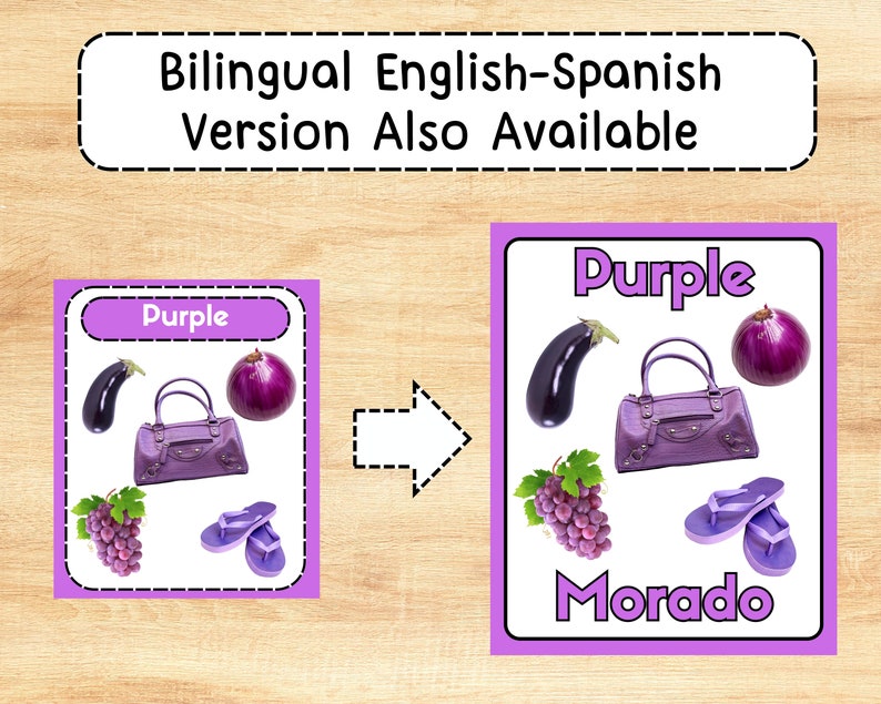 Printable Educational Montessori Color Flashcards Preschool Color Cards ...