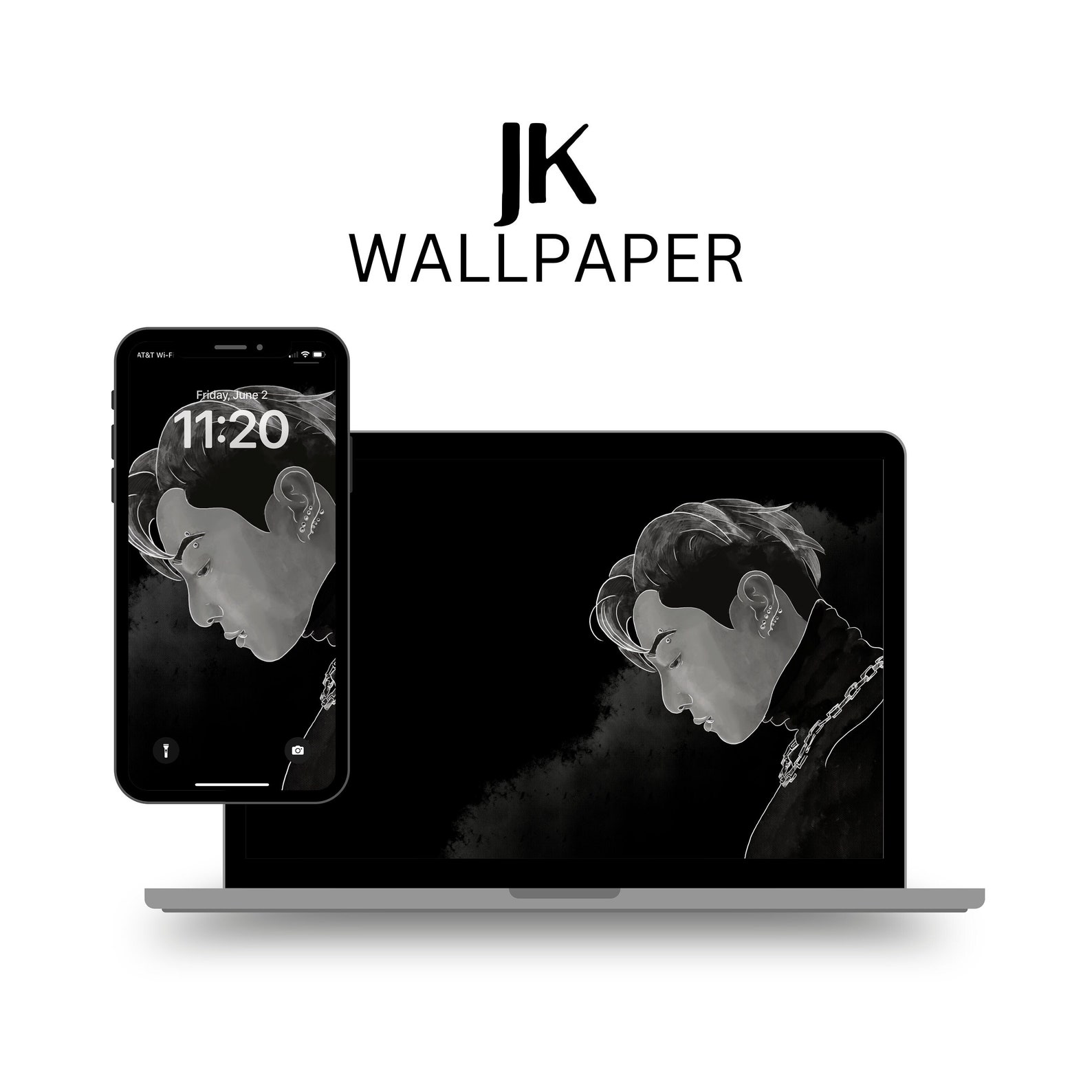 JK WALLPAPER Jungkook of BTS Wallpaper Digital Download. Perfect for ...