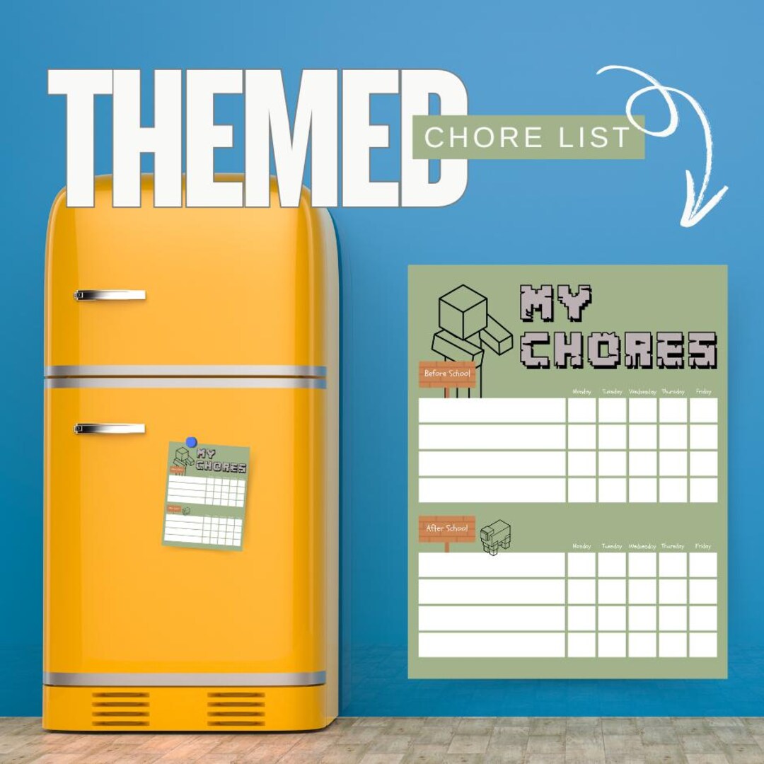 Minecraft Themed Chore Chart - Etsy