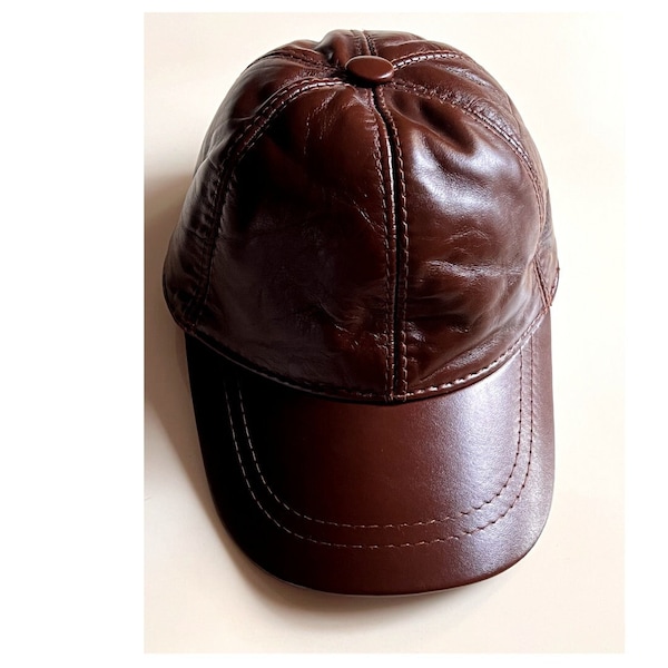 Leather Baseball Cap - Etsy