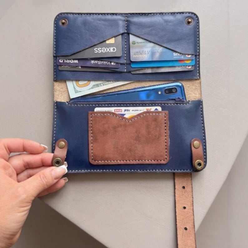 Women Leather Cash Wallet,slim Card Holder,vertical Bifold,personalized ...