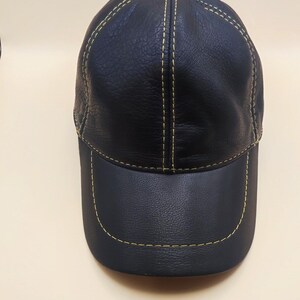 Leather Hat Baseball Cap Genuine Leather Caps Sports Dad Cap,women Hat ...
