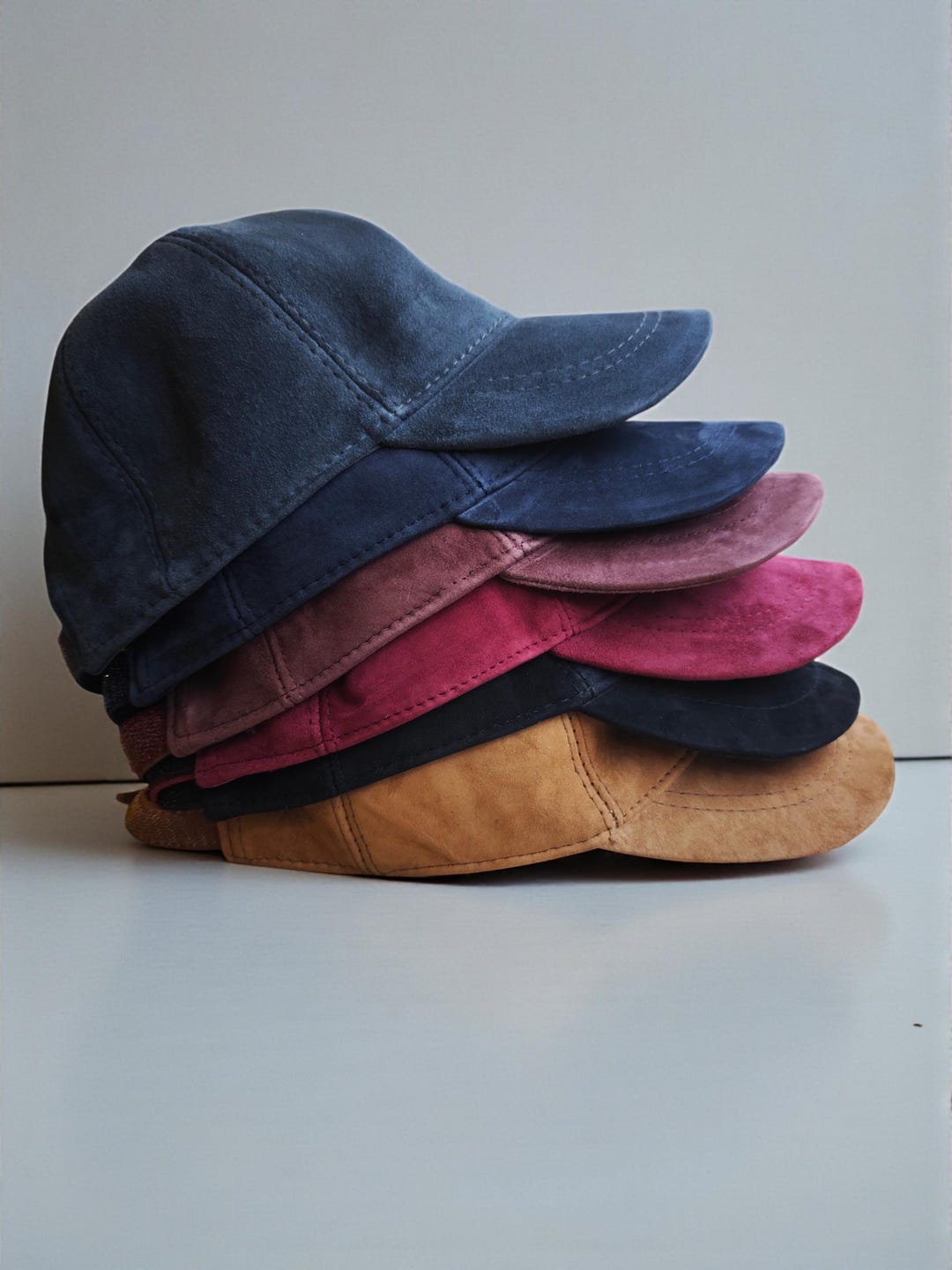 Genuine Suede Leather Baseball Cap, Adjustable Unisex Dad Hat - Etsy