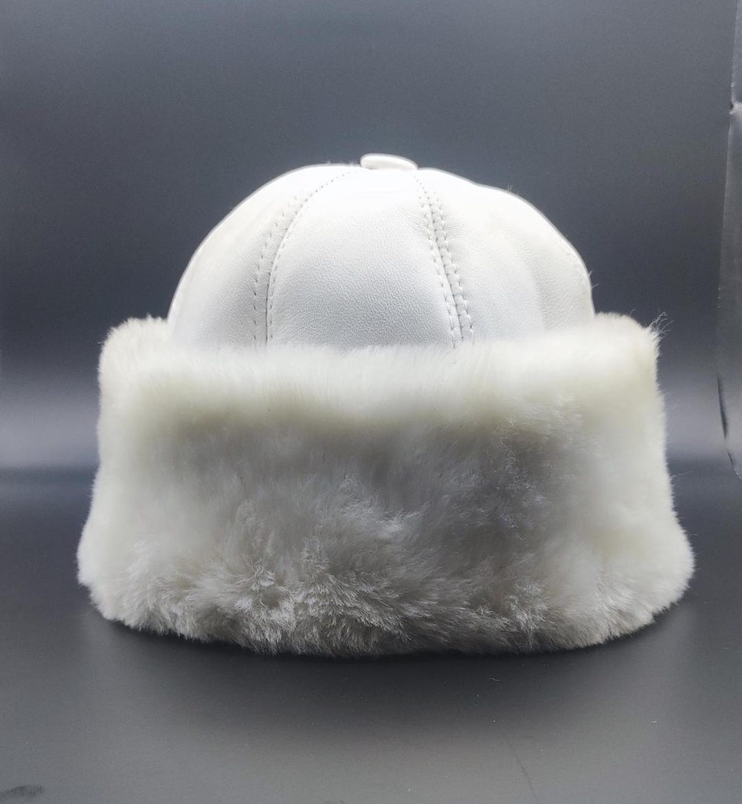Russian Winter Hat handcrafted Shearling Fur Beanie Lambskin Hat for ...