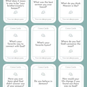 Christian Conversation Cards - Etsy
