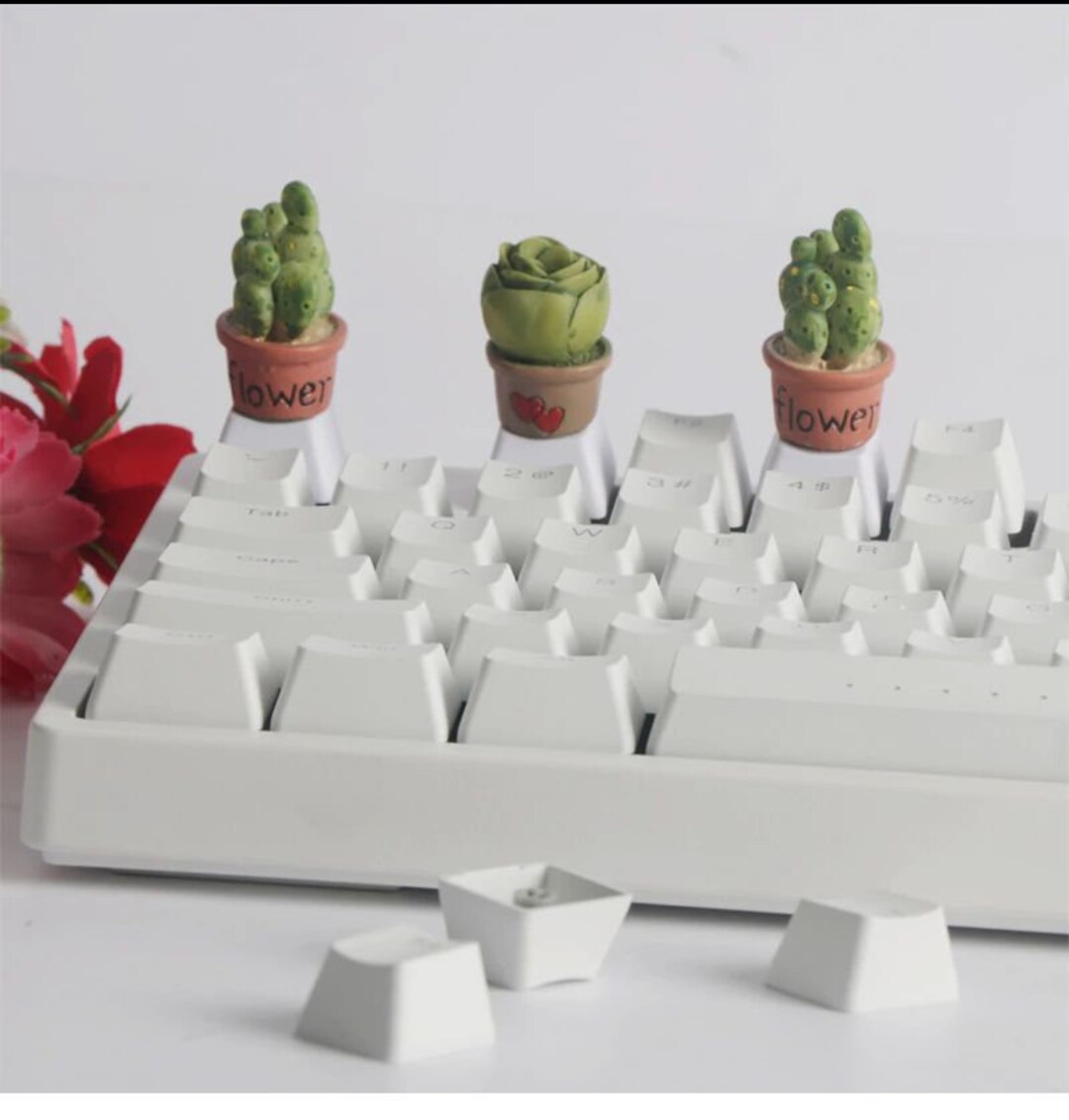 Personalized Mini Green Plant Keycap: Handmade 3D Resin Keycap - Etsy