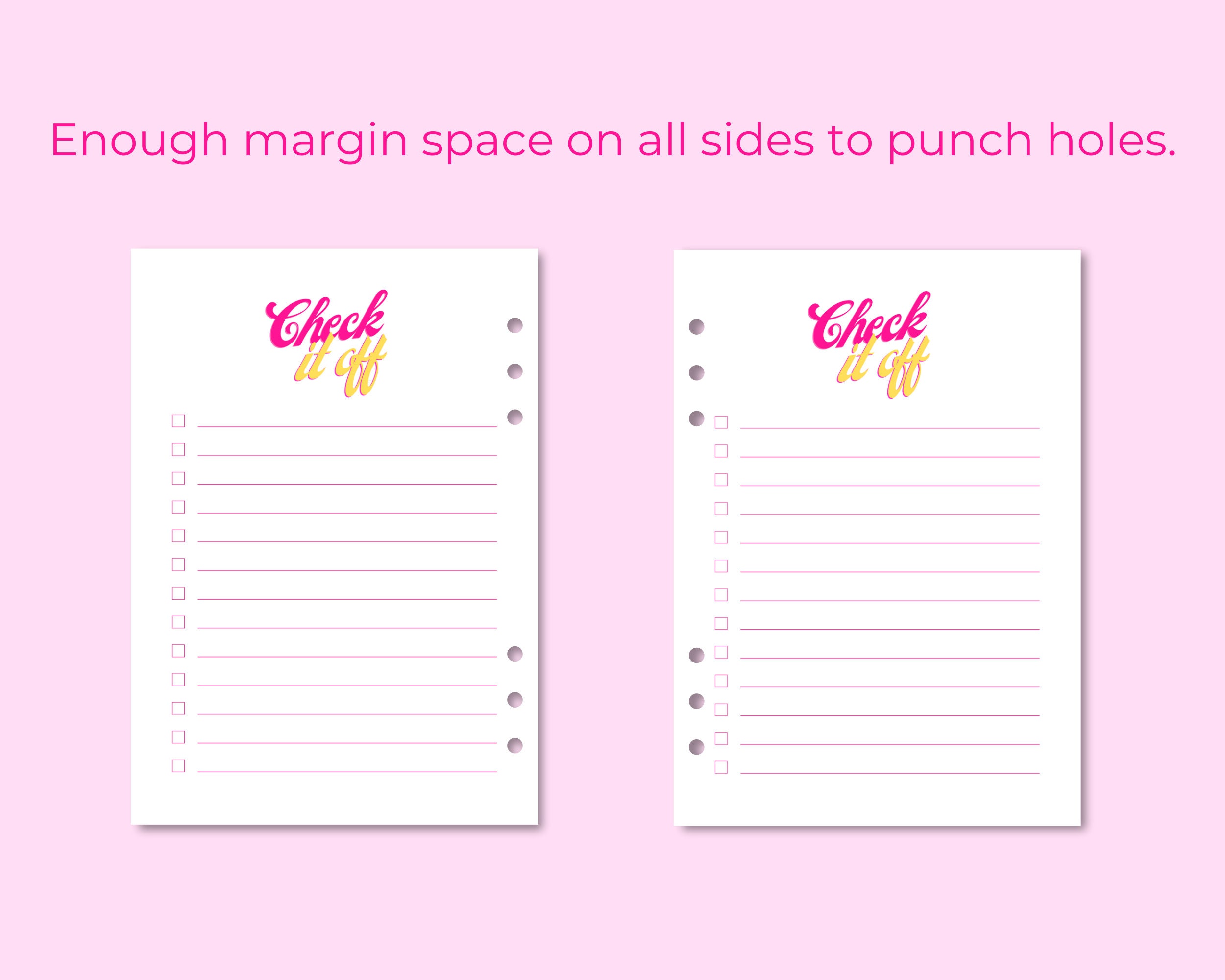 A4 Size Checklist Printable Planner, Check It off to Do List,minimal ...