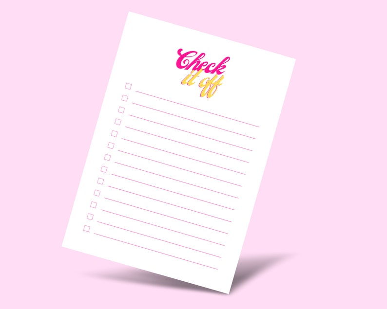 A4 Size Checklist Printable Planner, Check It off to Do List,minimal ...