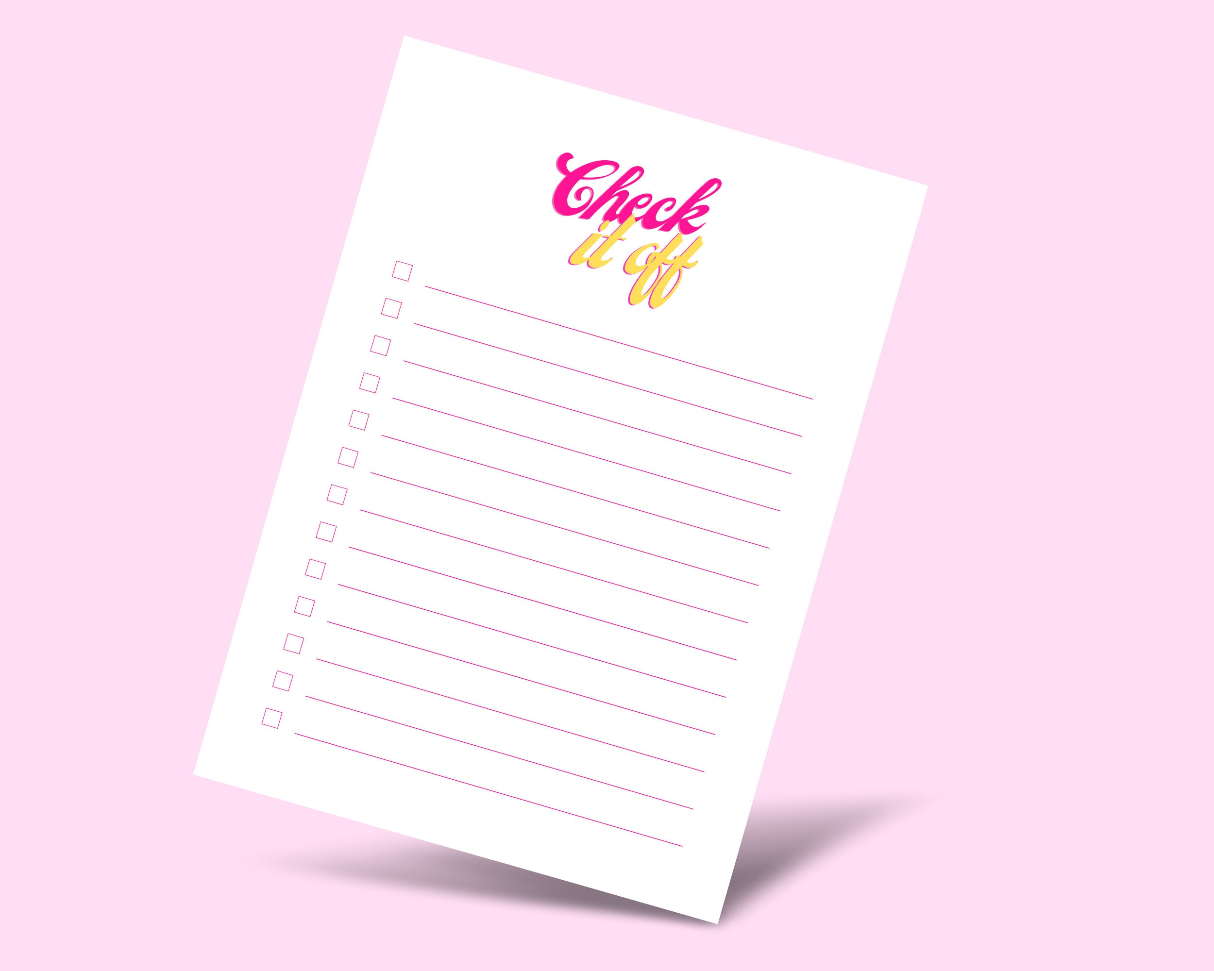 A4 Size Checklist Printable Planner, Check It off to Do List,minimal ...
