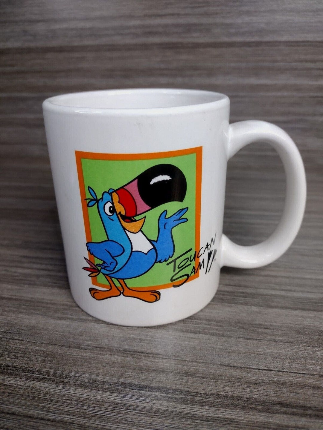 Vintage 2002 Kellogg's Fruit Loops Toucan Sam Coffee Mugs Froot Loops ...