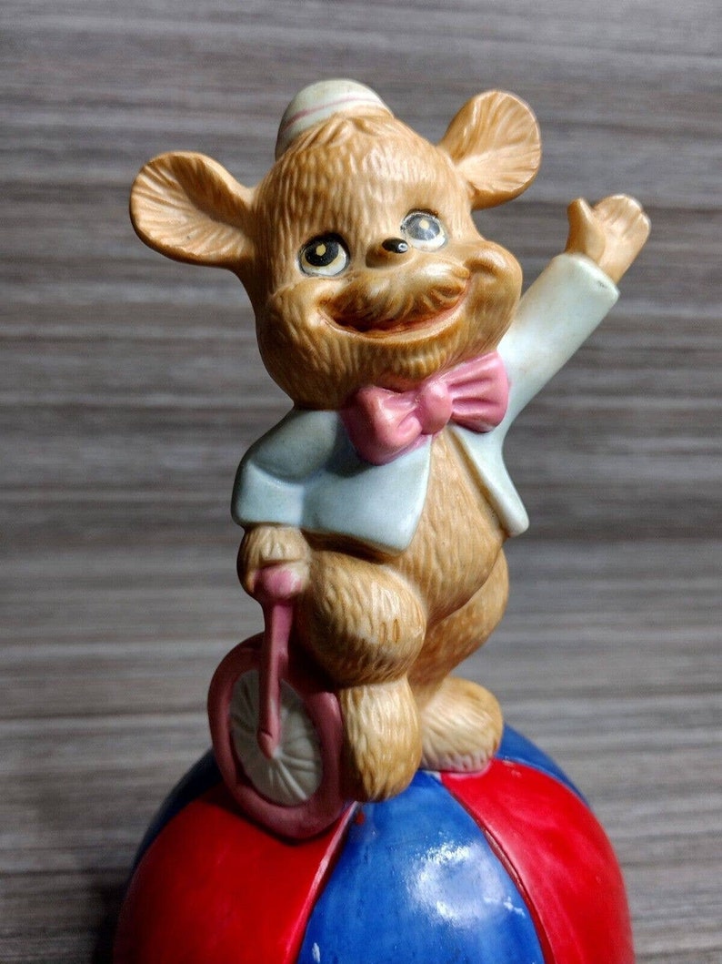 Extremely Rare Disney Bongo Bear Ceramic Wind up Musical Figurine ...