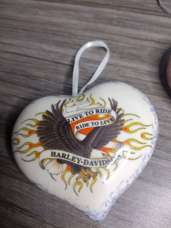 Vintage Harley Davidson Christmas Ornaments Ceramic H… - Gem