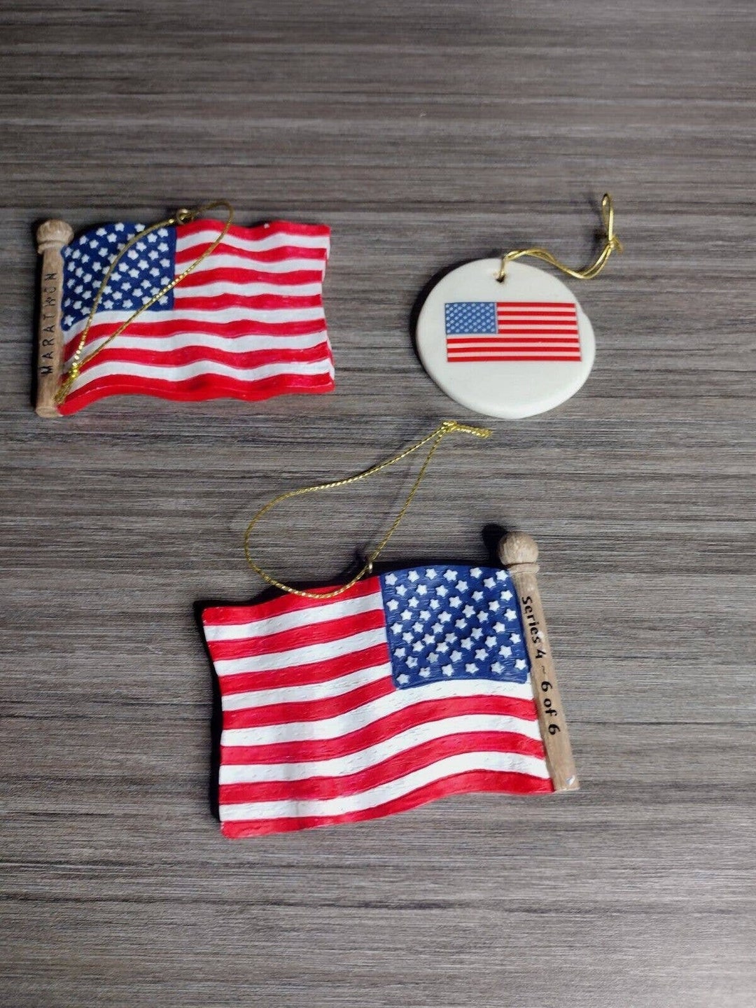 2003 Marathon Gas Station Flag Christmas Ornament Series 4 #6 of 6 U.S ...