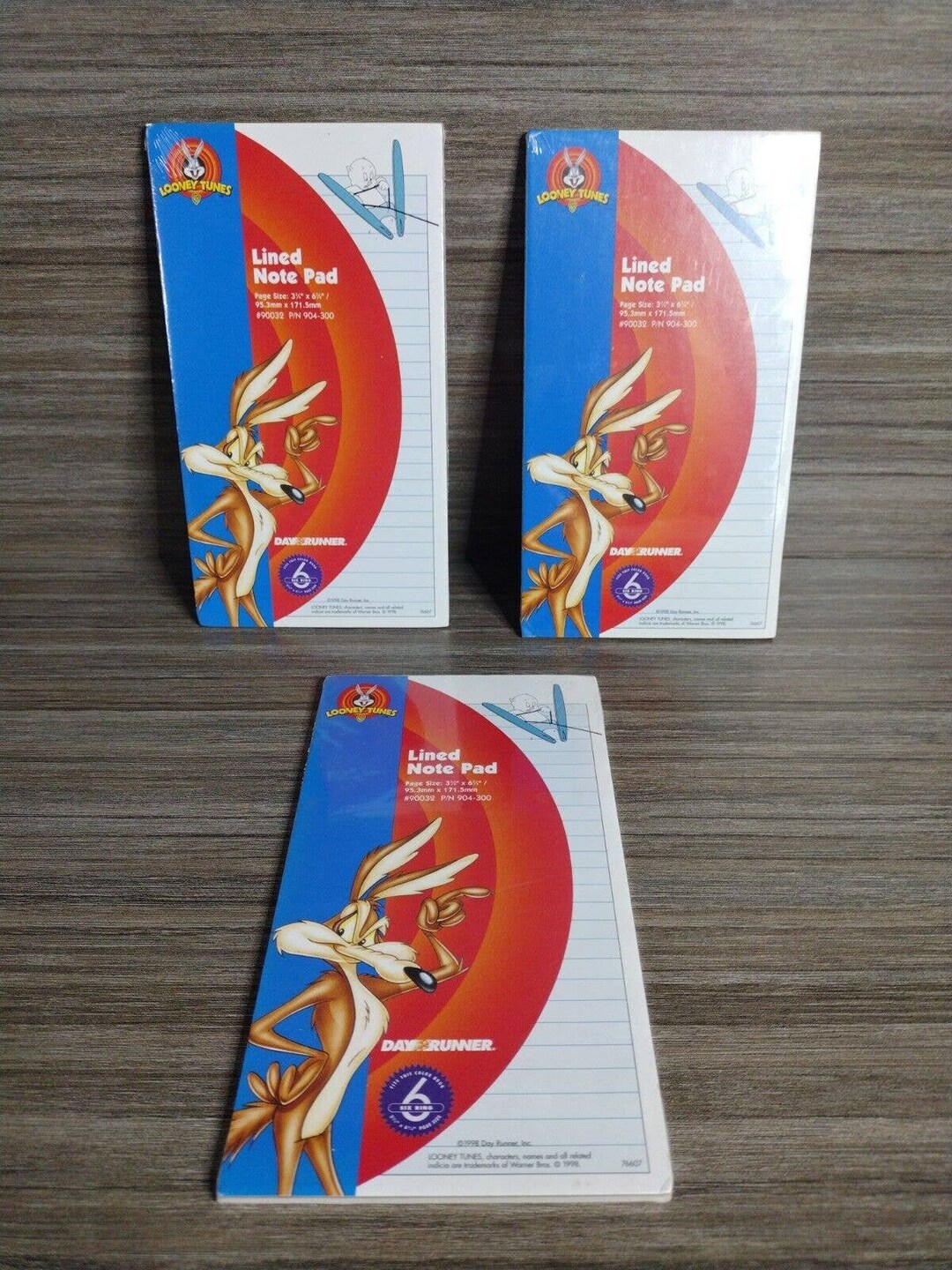 New Vintage Looney Tunes Lined Notepads Stationary Lot of 3 Wylie ...