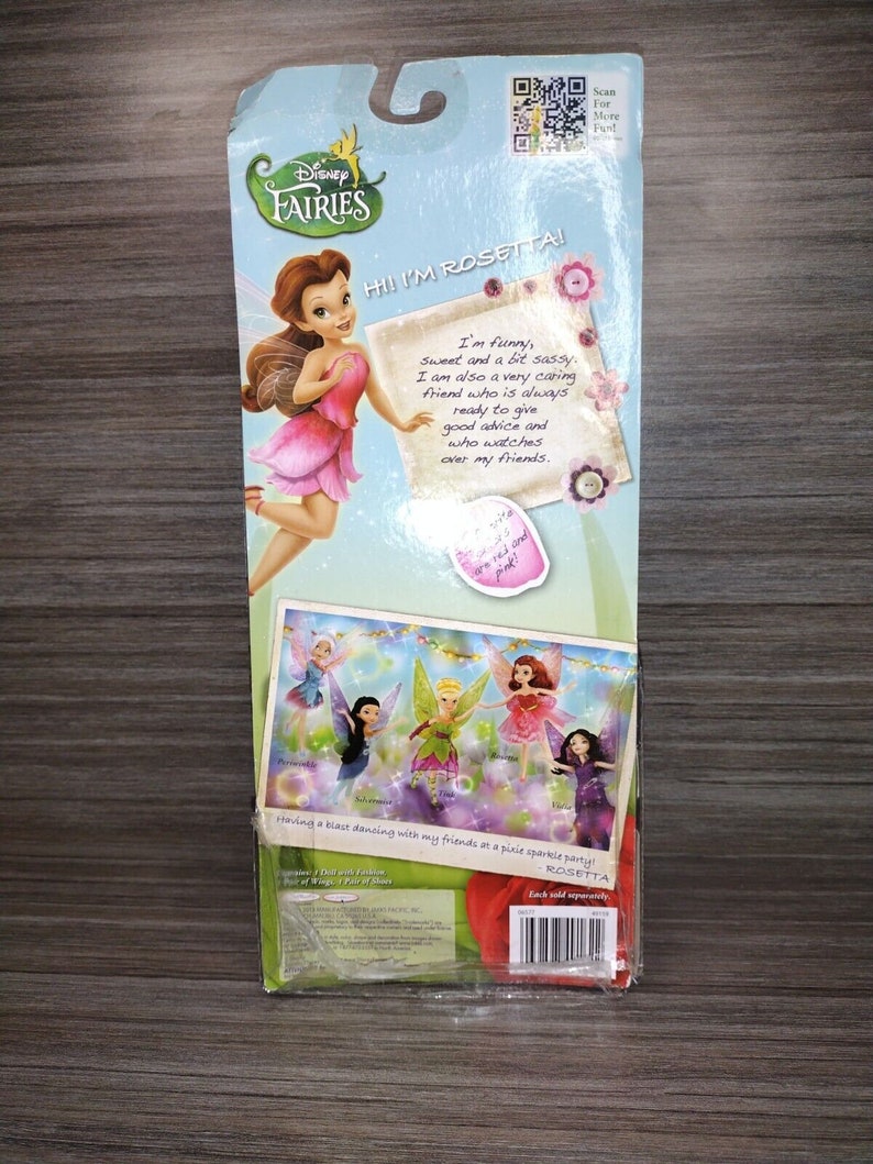 Vintage Walt Disney Fairies Tinker Bell Jakks Sparkle Party Rosetta ...