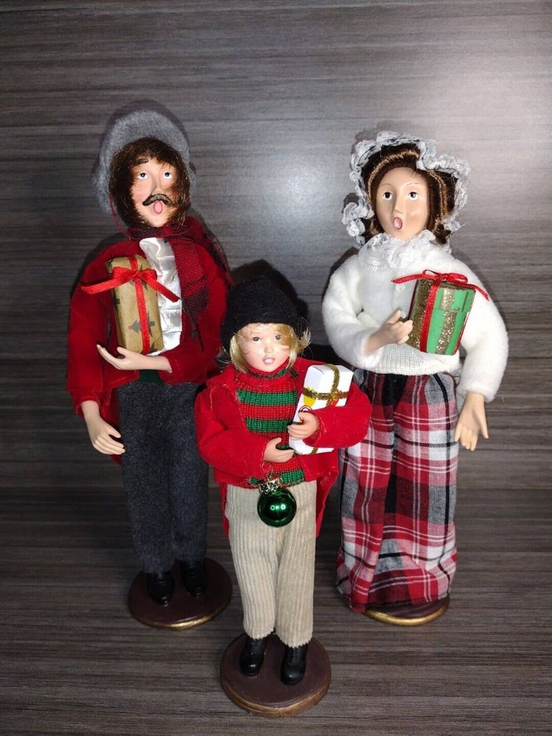 Vintage Christmas Carolers Man & Woman and Child Lot of 3 Christmas ...