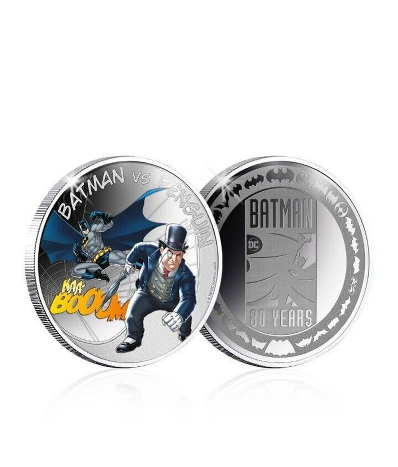 Batman 80th Year Comic Collector Batman Vs the Penguin Challenge Coin ...