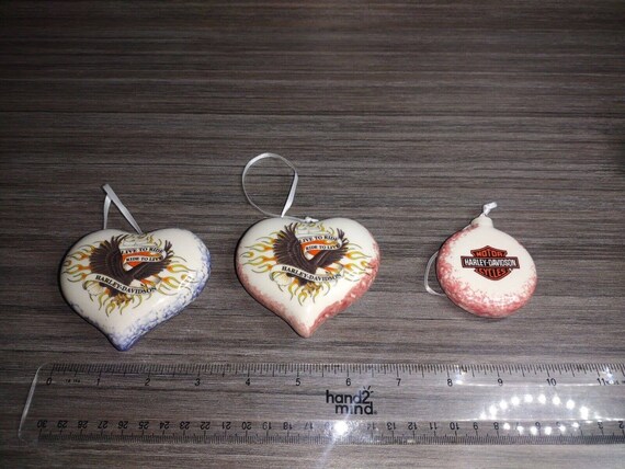Vintage Harley Davidson Christmas Ornaments Ceramic H… - Gem
