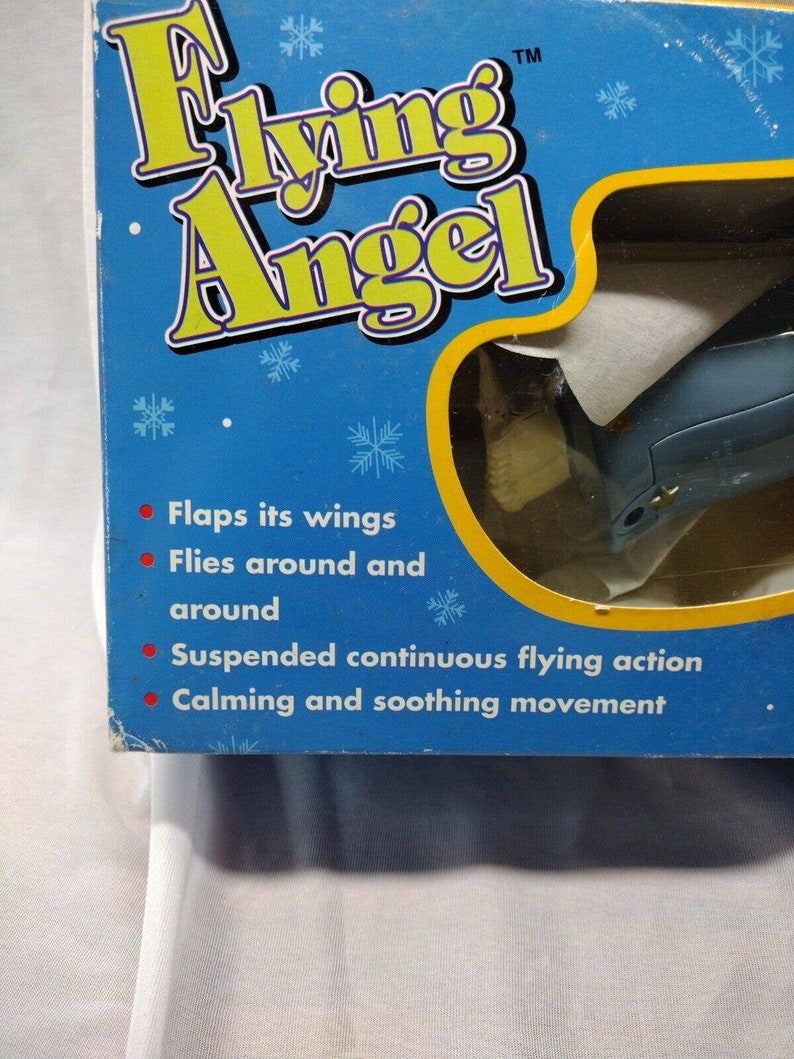 Vintage Flying Angel Christmas Animated Suspended Toy Flies Flaps Wings ...