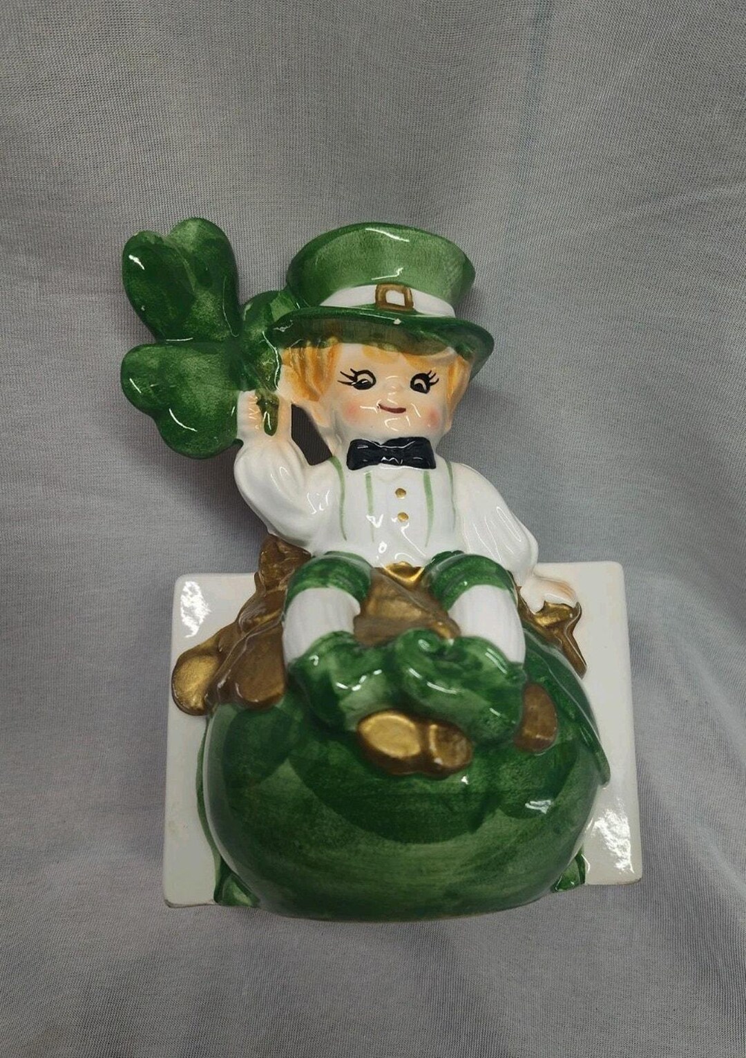 Vintage Lefton Leprechaun St. Patrick's Day Planter #6251 MCM Retro ...
