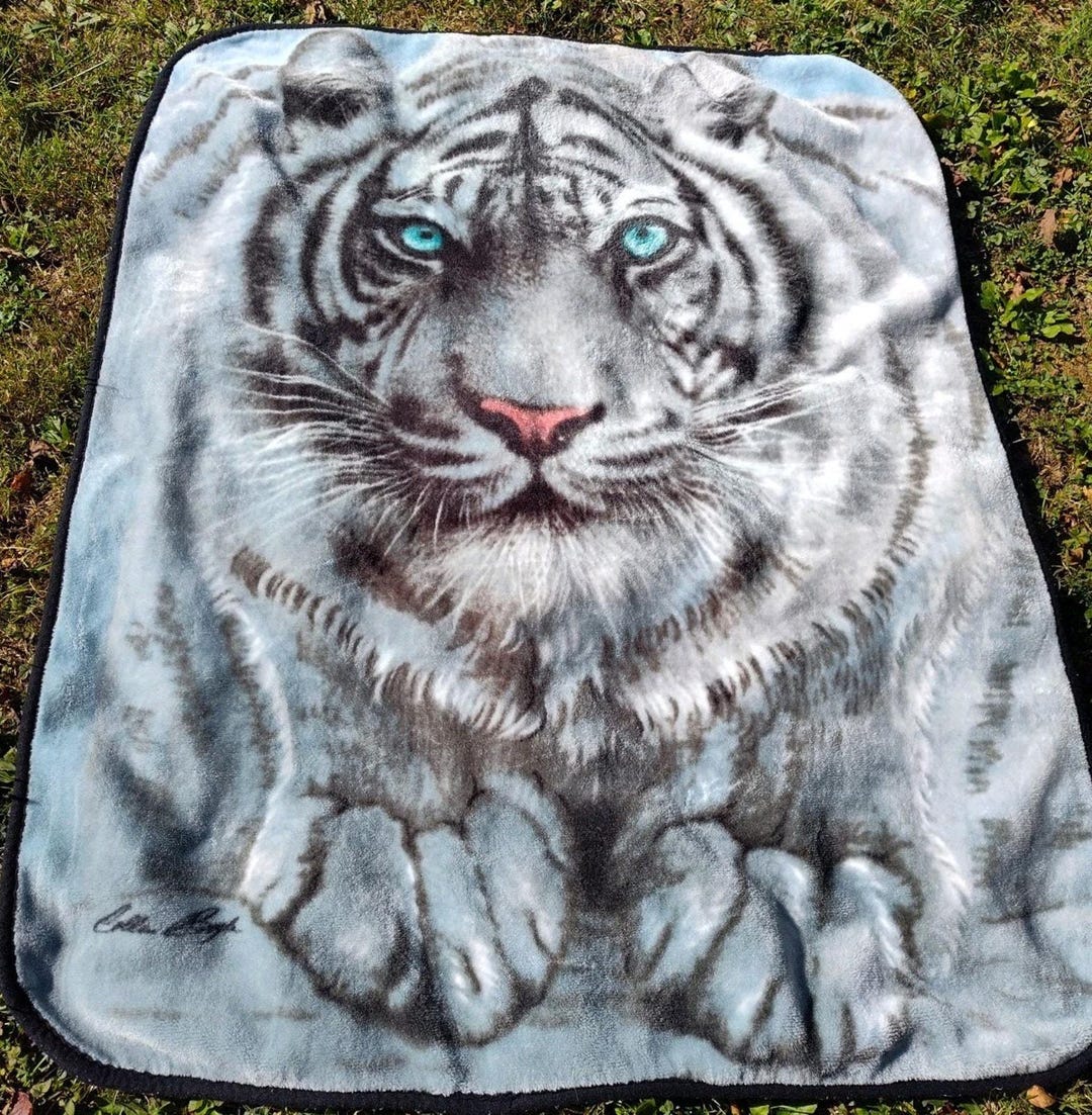 The Northwest “white Tiger” Throw Blanket Collin Bogle Soft Tiger - Etsy