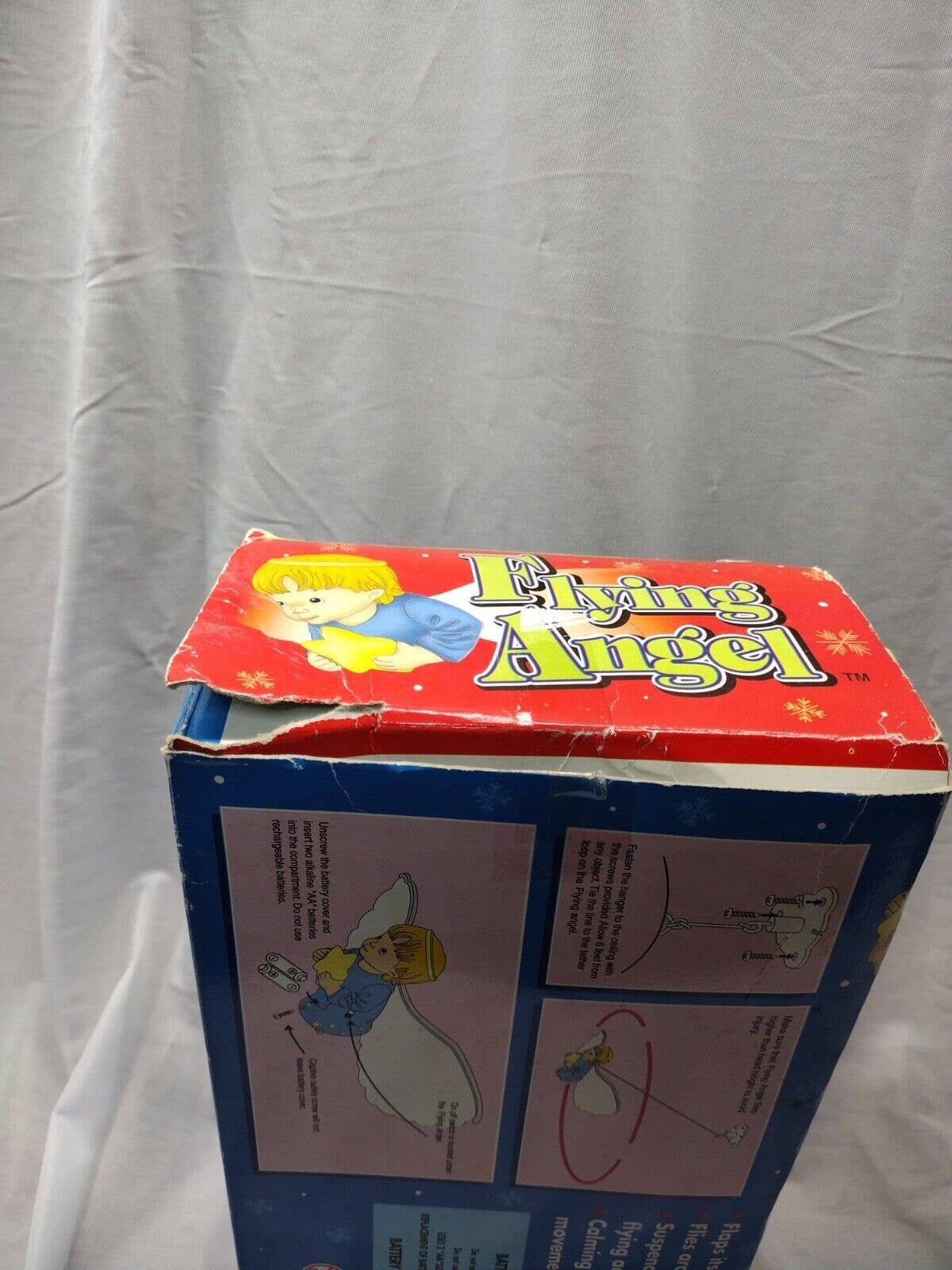 Vintage Flying Angel Christmas Animated Suspended Toy Flies Flaps Wings ...