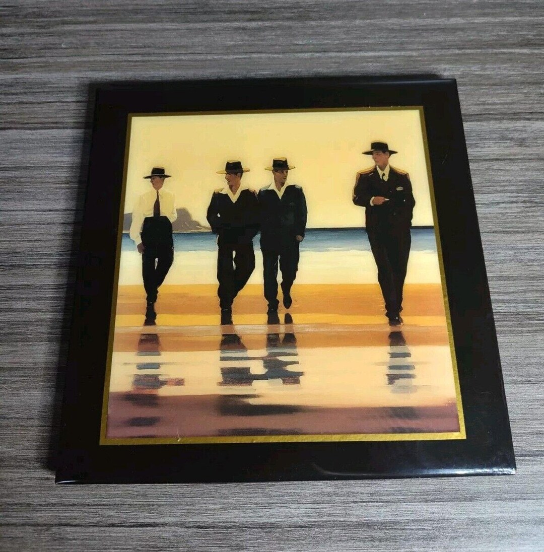 Vintage 1994 the Billy Boys by Jack Vettriano Black Tile Wall Art 8"x8 ...