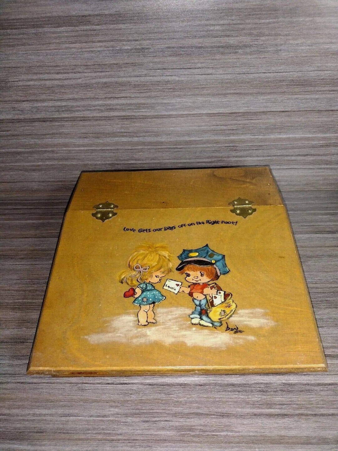 Vintage Wooden Slant Top Lap Writing Stationary Desk Box Mid Century - Etsy