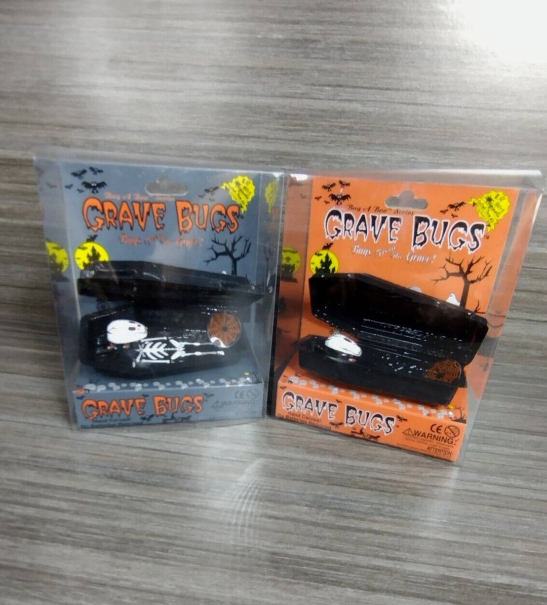 Grave Bugs Hand Carved Halloween Decorations NEW Y2k Toys Wiggle Legs ...