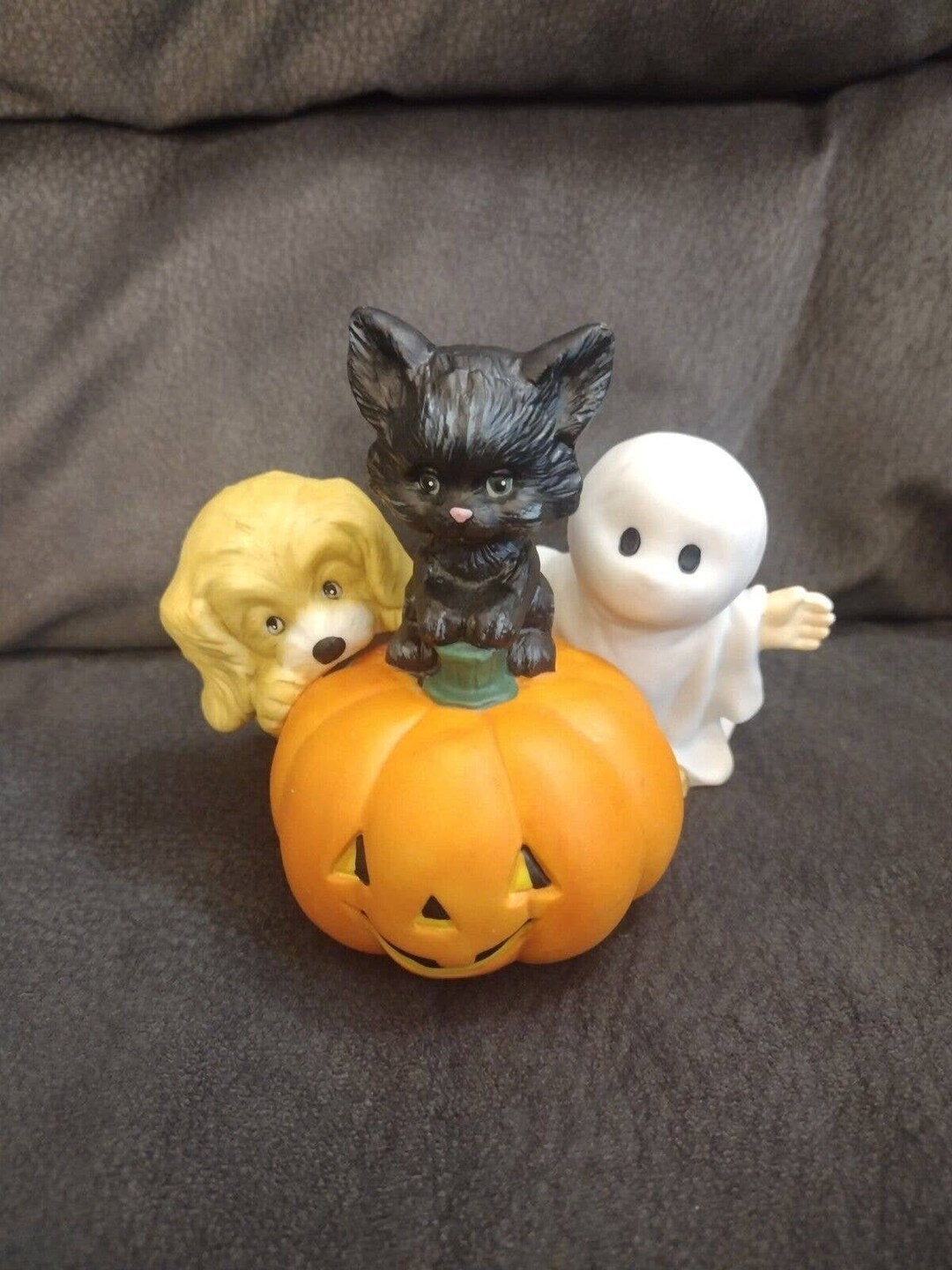 Teenie Halloweenies Ruth Morehead Inc Figurine Halloween Cat Dog ...