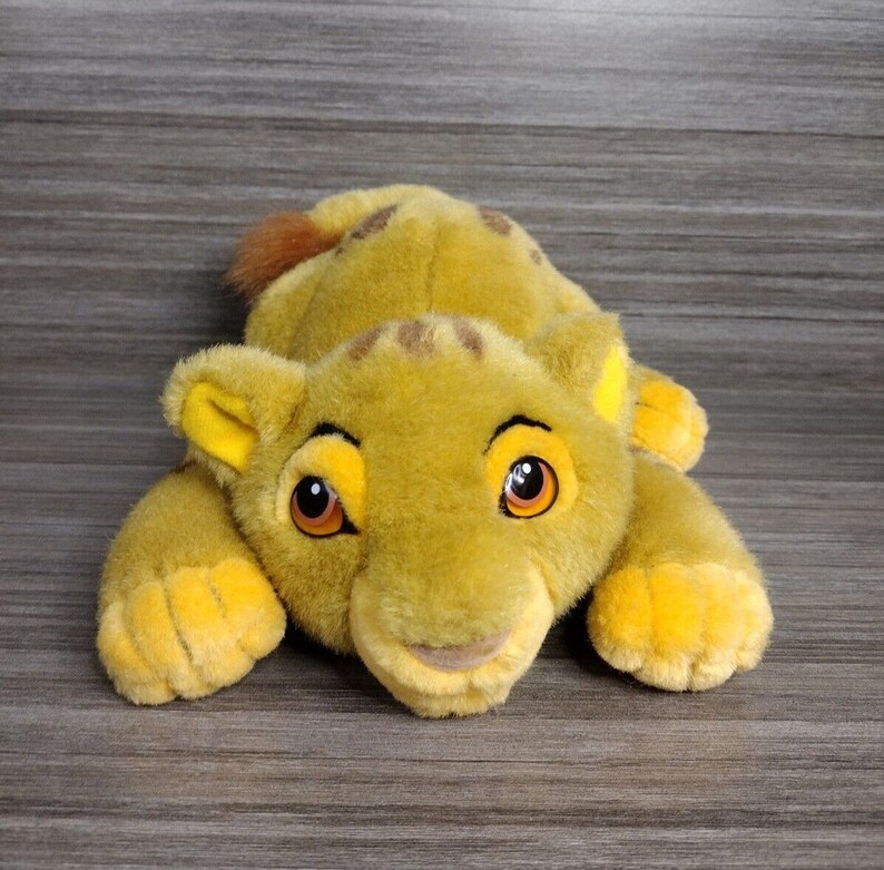 Vintage LION KING Plush SIMBA Cub 8" Disney Store Stuffed Animal Toy ...