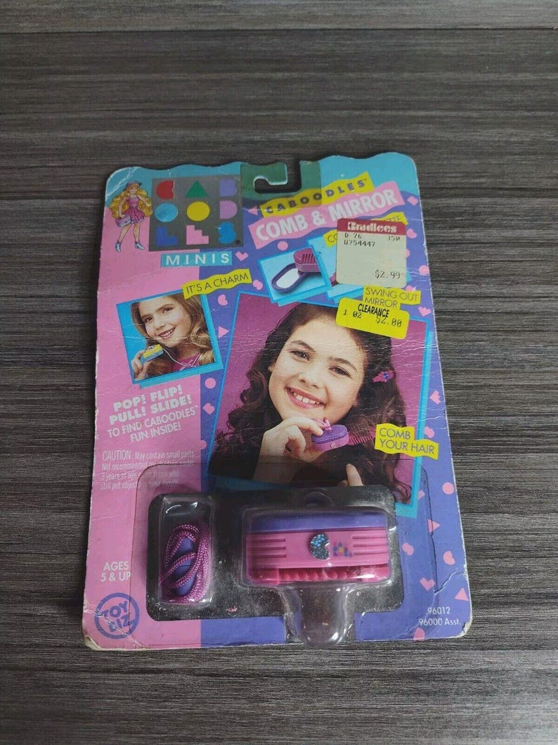 Vintage 1993 Caboodles Minis Comb and Mirror Accessory Charm Cases Toy ...