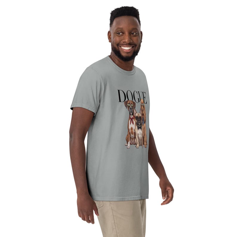 Retro DOGUE Magazine Cover Trio Print Tee Vintage Boxer French Bulldog ...