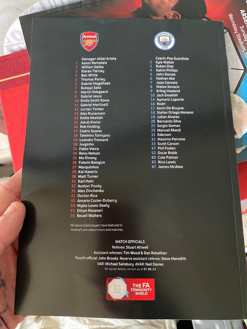 Fa Community Shield Final Matchday Programme. - Etsy