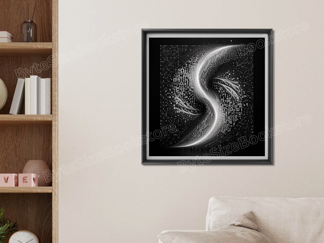 Digital Art - Encoding Data Art - Binary Code Cryptography ...