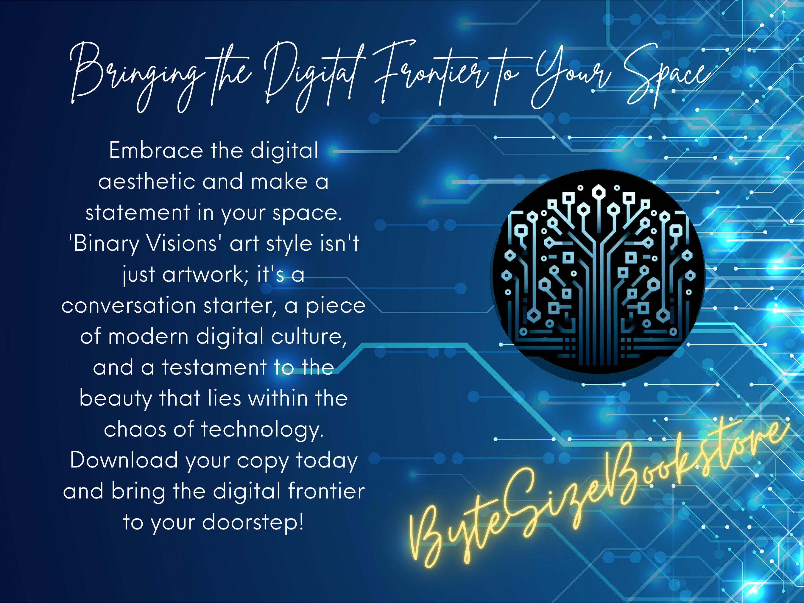 Data Visualization Art Binary Code Processing Pattern Monochromatic Digital Print Various Sizes