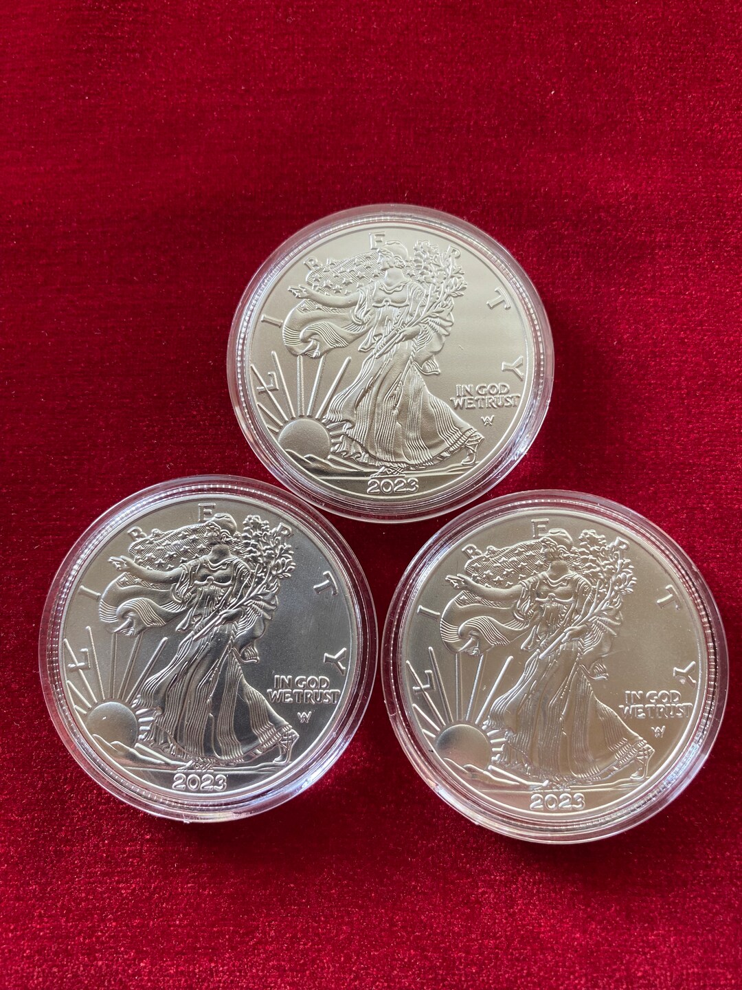 3 Super Shiny Silver Plated 2023 American Eagle Coins - Etsy