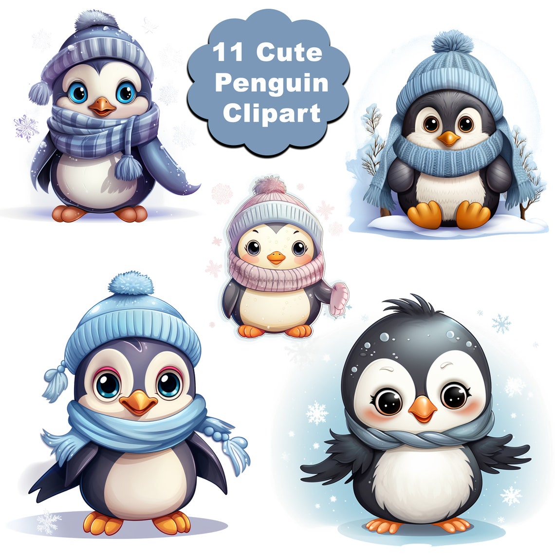 Watercolor Cute Penguin Clipart Png, Cute Kawaii Penguin, Penguin ...