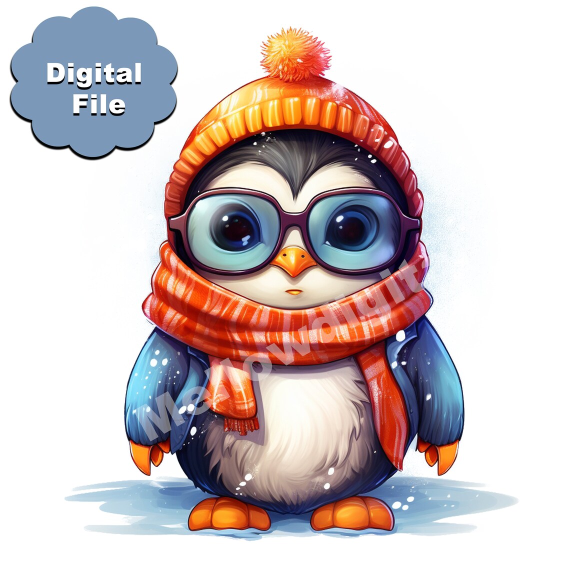 Watercolor Cute Penguin Clipart Png, Cute Kawaii Penguin, Penguin ...