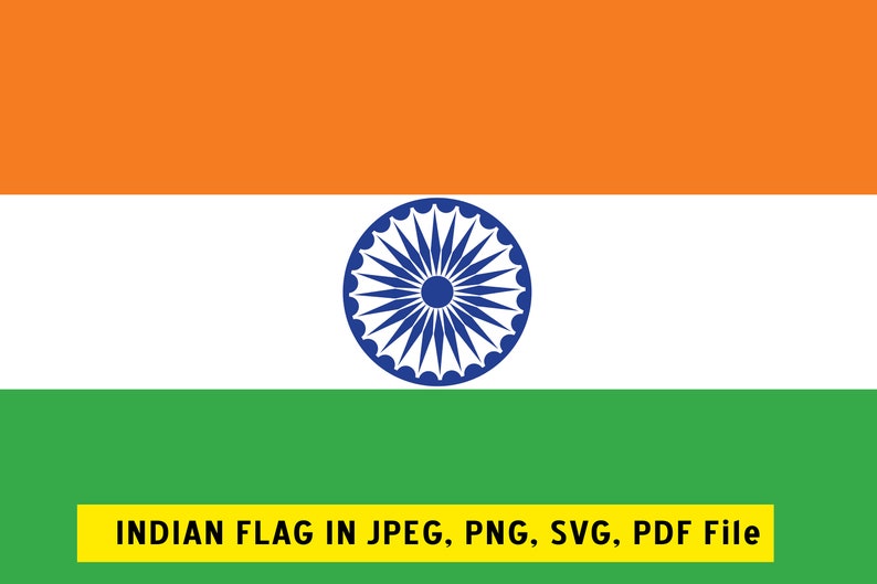 India Flag SVG File, India Flag Png, India Flag JPEG and PDF File, Cut ...