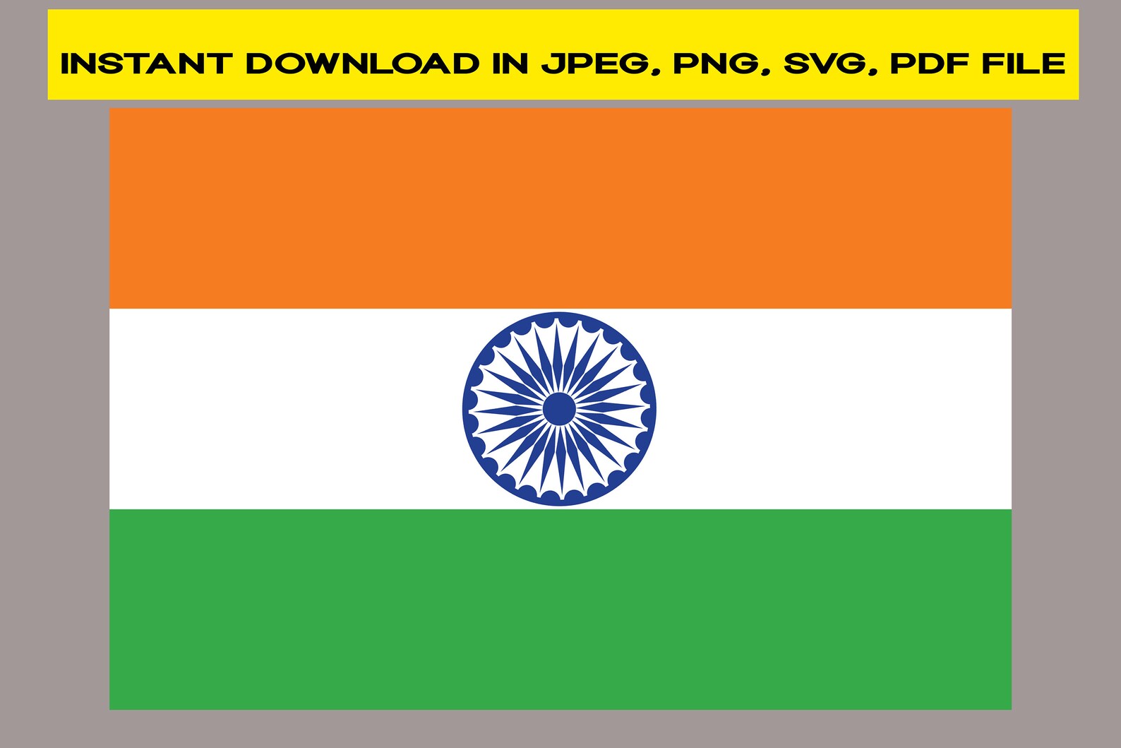 India Flag SVG File, India Flag Png, India Flag JPEG and PDF File, Cut ...
