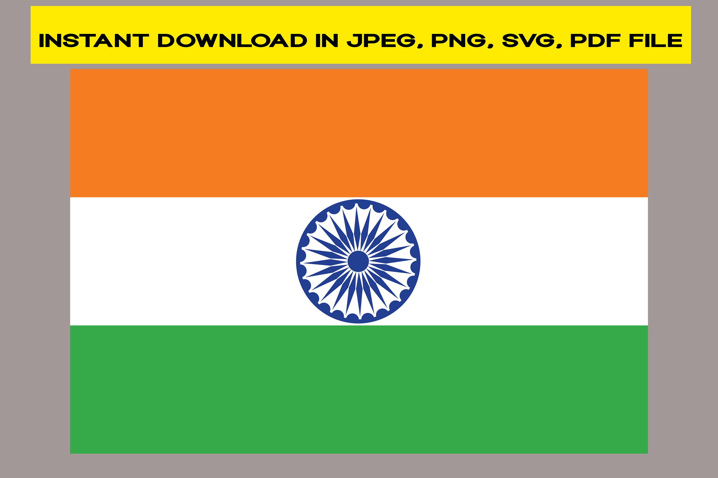 India Flag SVG File, India Flag Png, India Flag JPEG and PDF File, Cut ...