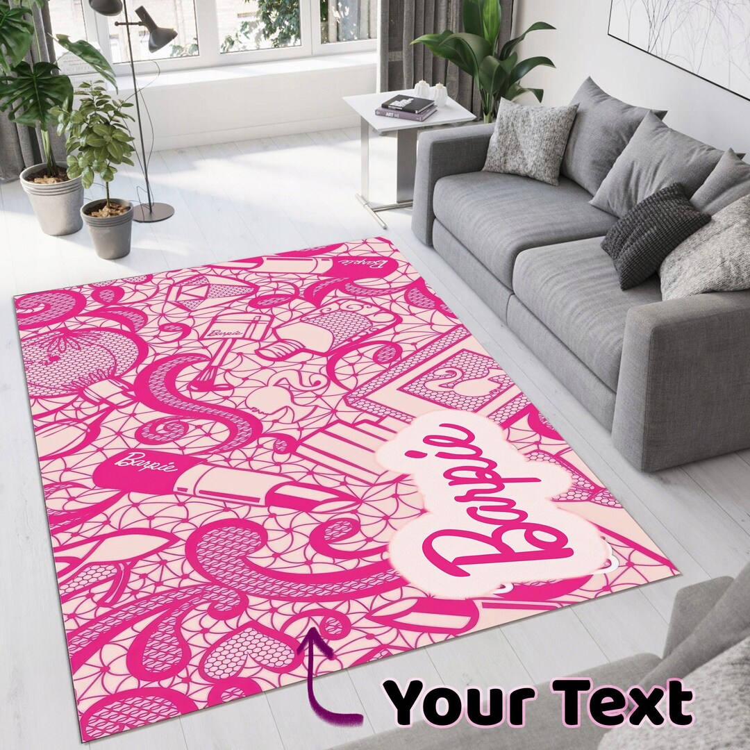Dolly Font Rug Non-slip Colorful Rug Modern Rug Aesthetic Room Decor ...