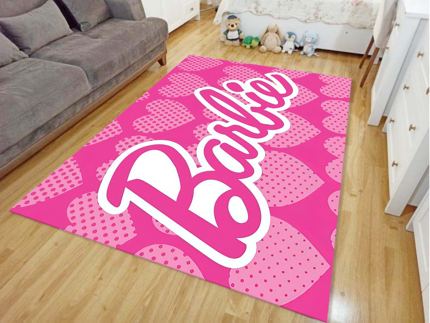 Barbie Font Rug , Kilim Rug, Gift For Her, Kids Room Decor sold by ...