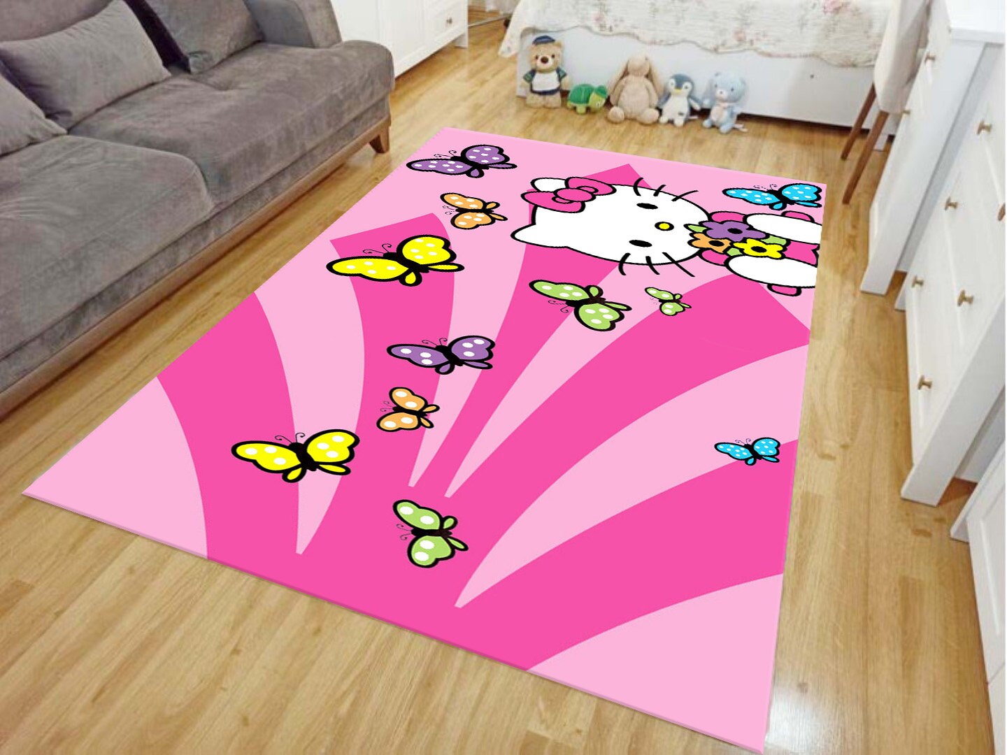 Hello Kitty Rug, Hello Kitty Decor sold by Olga Tan | SKU 133735743 ...