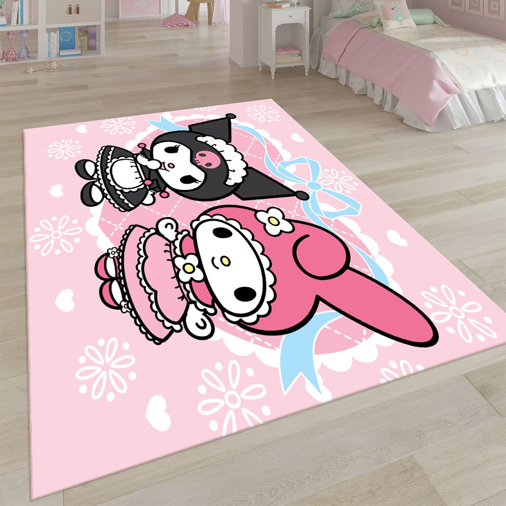 Kuromi And My Melody Hello Kitty Rug, Hello Kitty Decor sold by ...