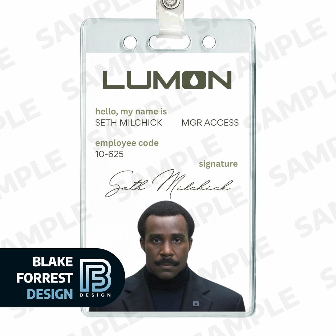 Seth Milchick Badge Severance TV Show Costume Cosplay Employee ID (PDF ...