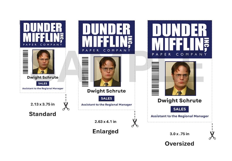 Dwight Schrute Badge the Office TV Show Costume Cosplay Employee ID ...